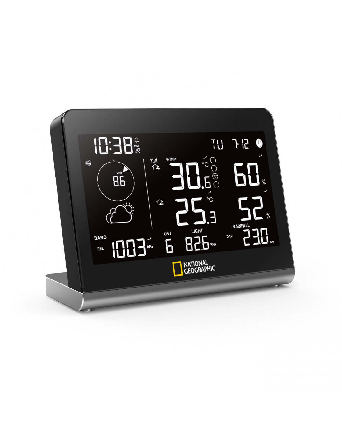 NATIONAL GEOGRAPHIC Home Weather Station SC with 8-in-1 Outdoor Sensor ...
